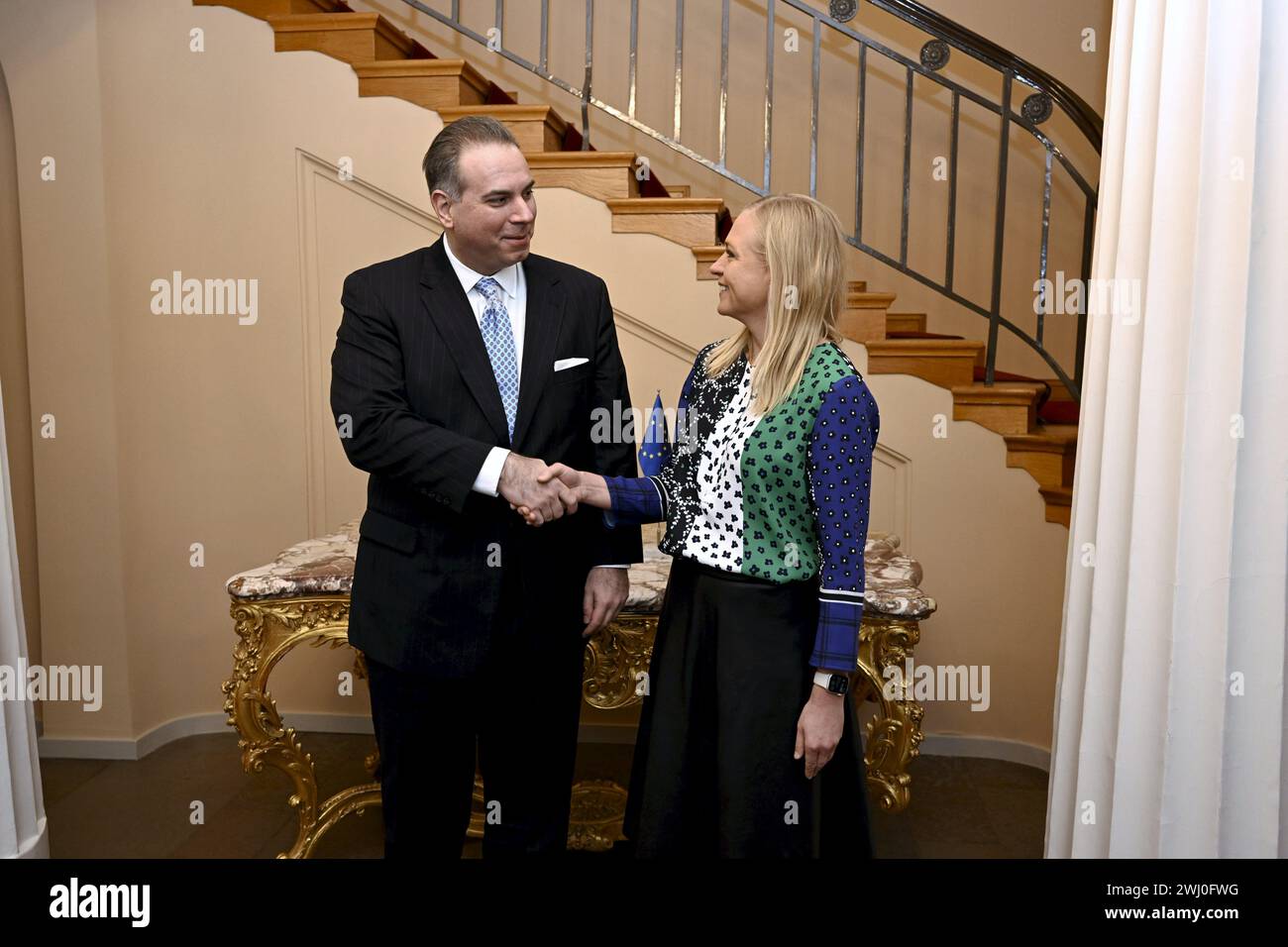 Helsinki, Finland. 12th Feb, 2024. Foreign Minister of Finland Elina ...