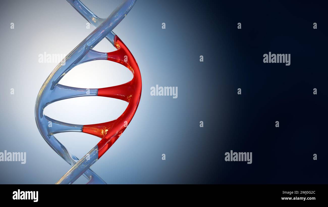 3d rendering of DNA editing technique called CRISPR, to replace ...