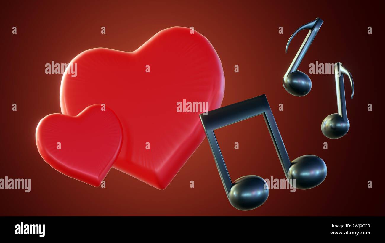 Musical note heart hi-res stock photography and images - Alamy