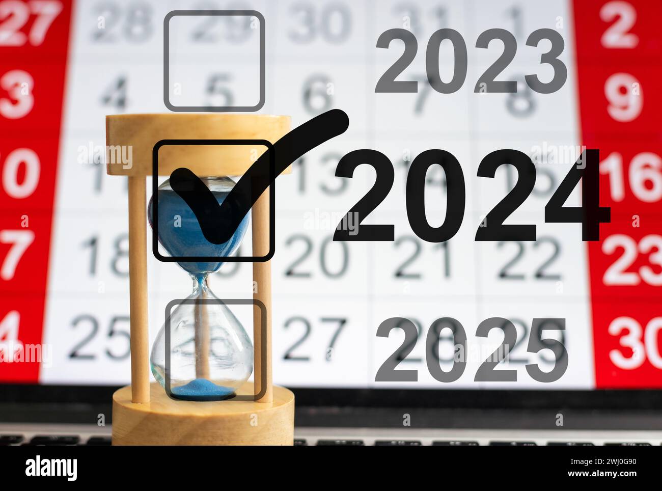 3D illustration, Year in review 2024 Stock Photo - Alamy
