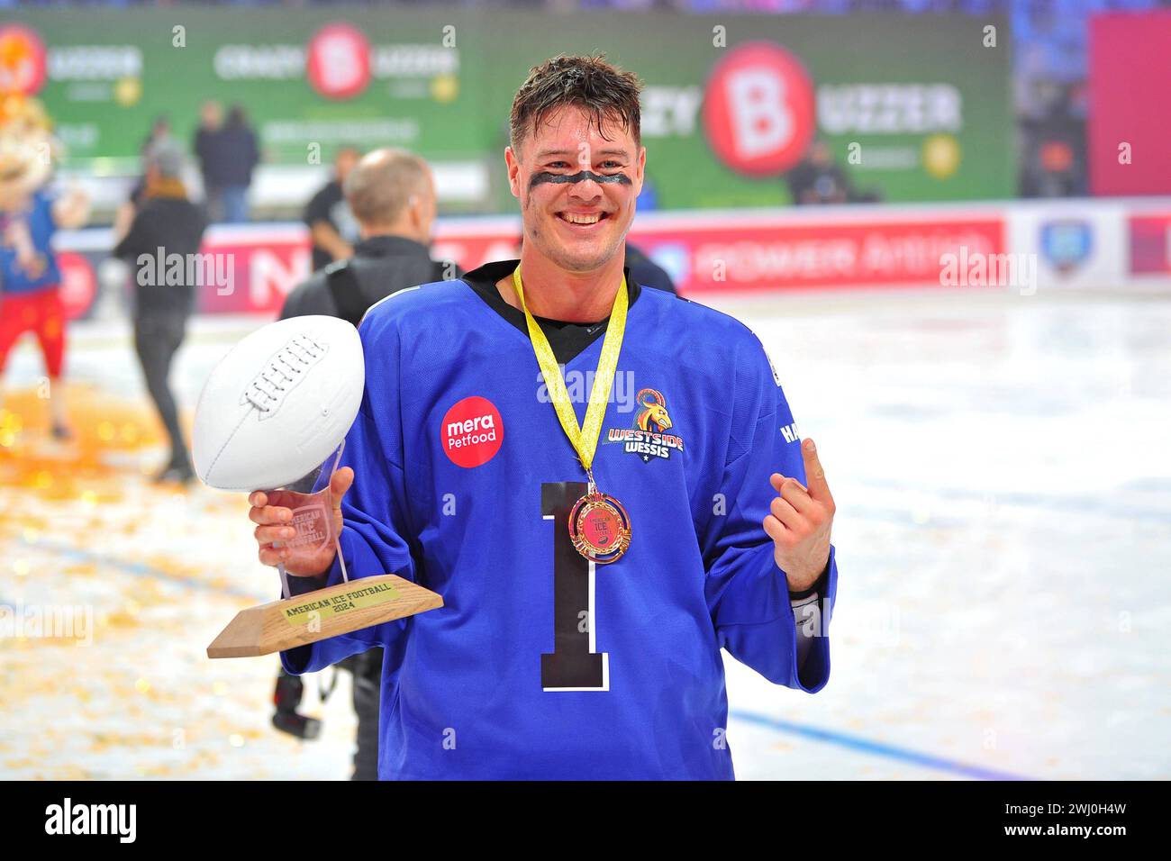 RTL - American Ice Football . Alexander Haupert anläßlich des RTL TV ...