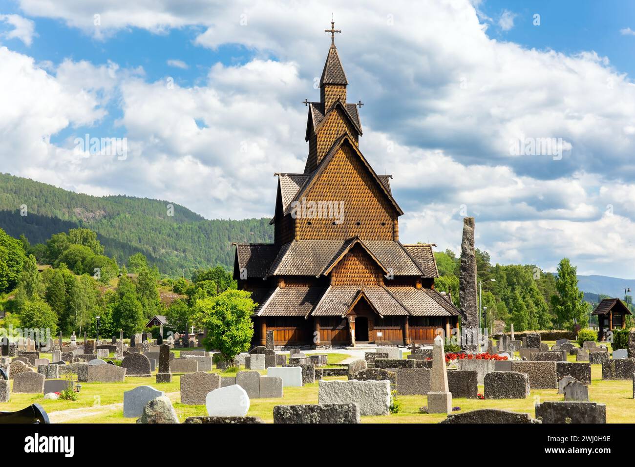 The Stave Church Stock Photo - Alamy