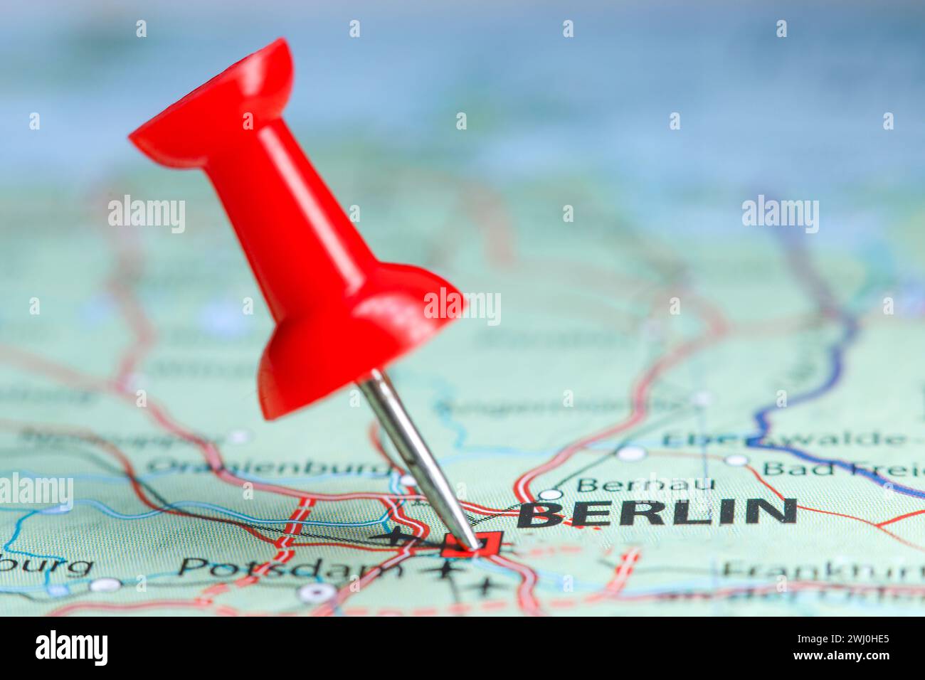 Berlin, Germany pin on map Stock Photo - Alamy