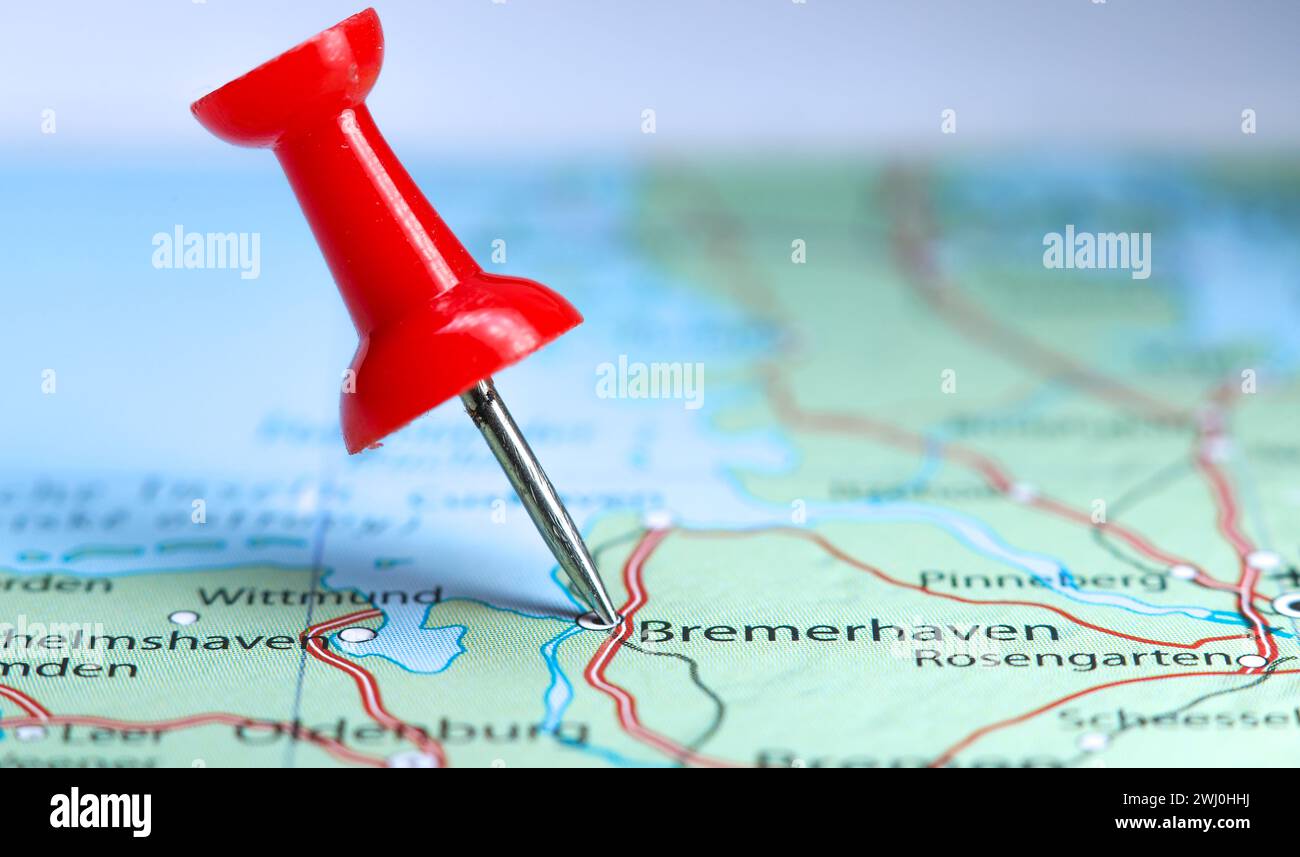 Bremerhaven map hi-res stock photography and images - Alamy