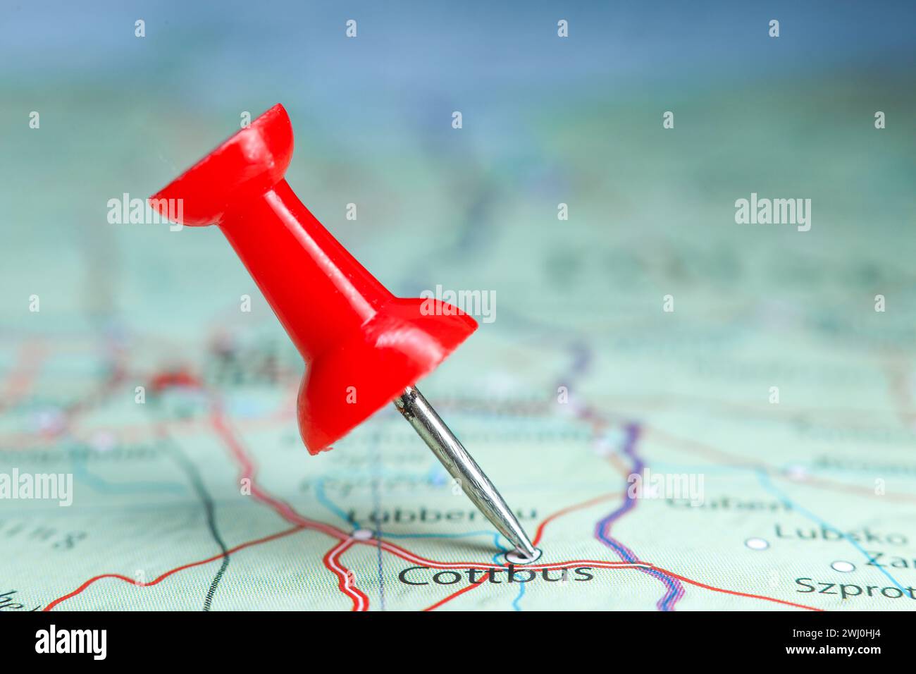 Cottbus map hi-res stock photography and images - Alamy