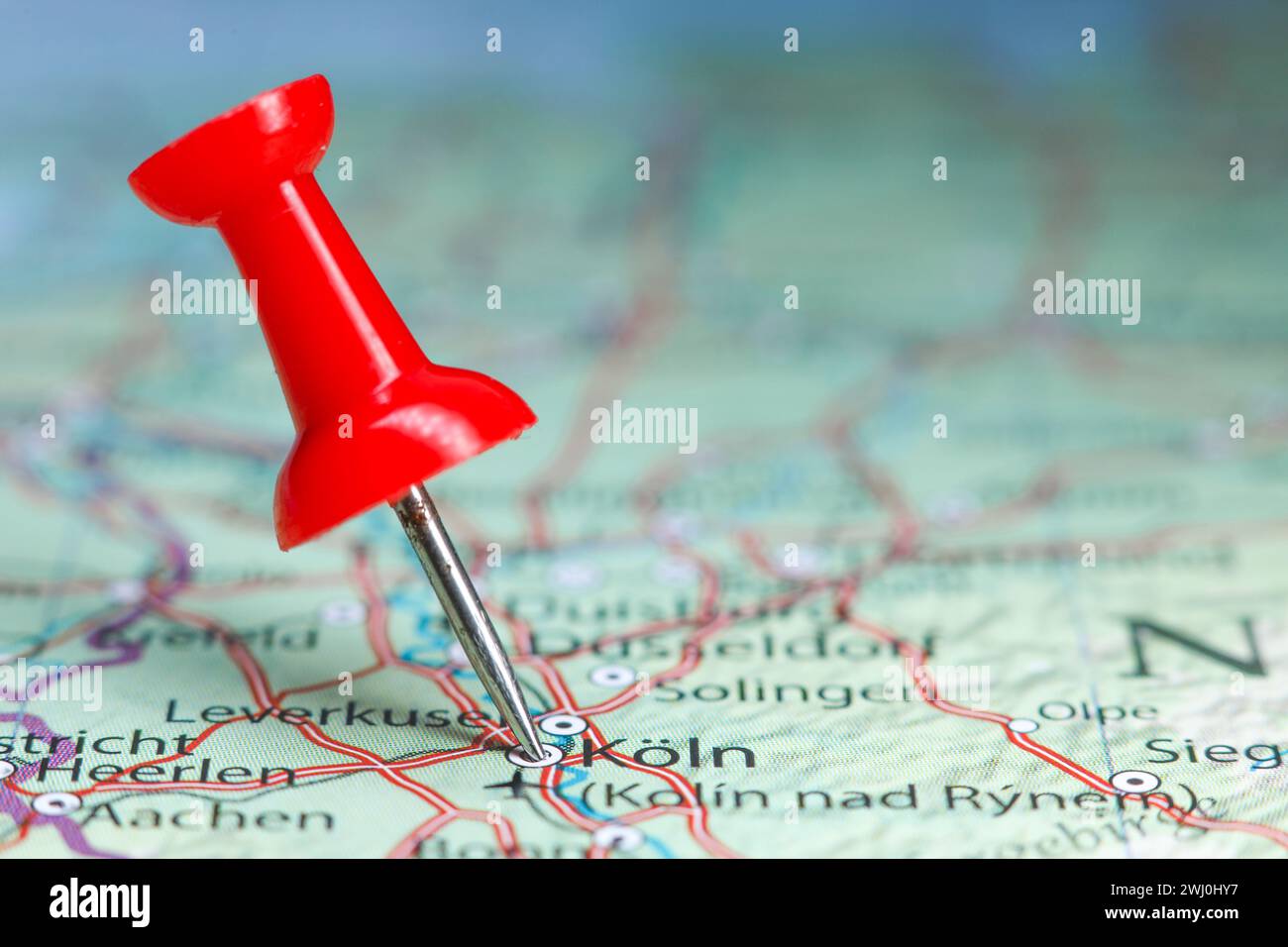Koln pin on map of Germany Stock Photo - Alamy