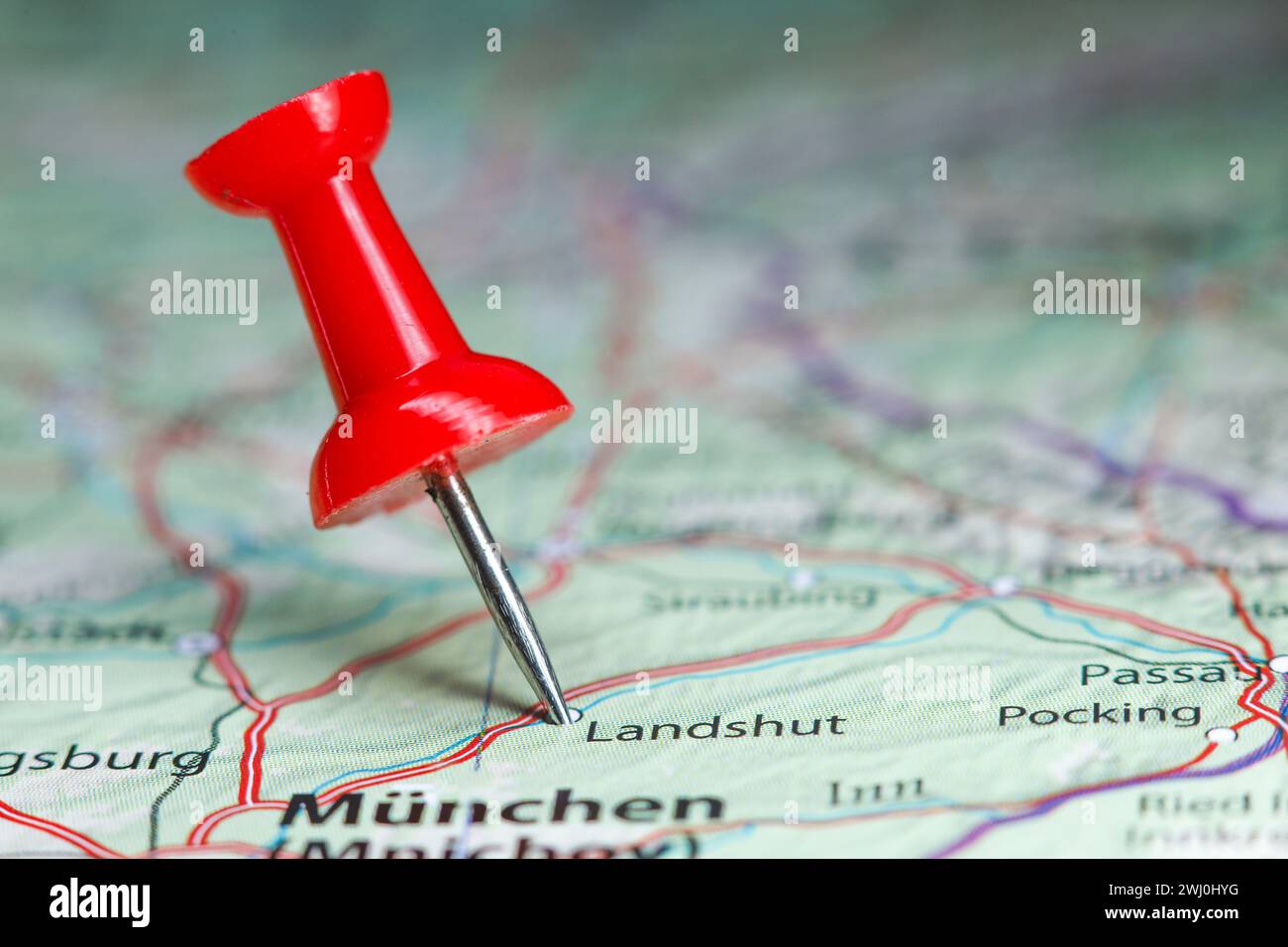 Landshut map hi-res stock photography and images - Alamy