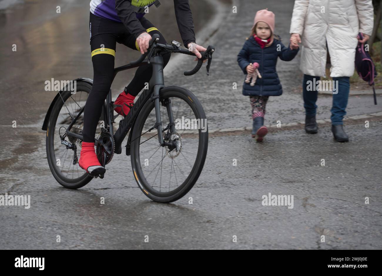 Safety when riding a bicycle Stock Photo - Alamy