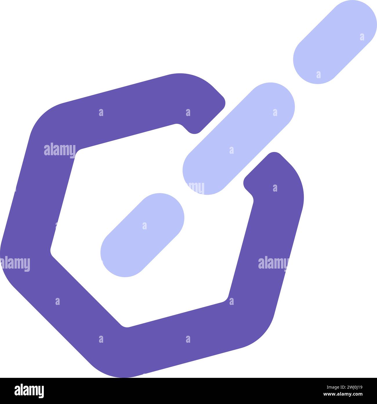 Connection blue chain. System networking and cooperation, abstract ...
