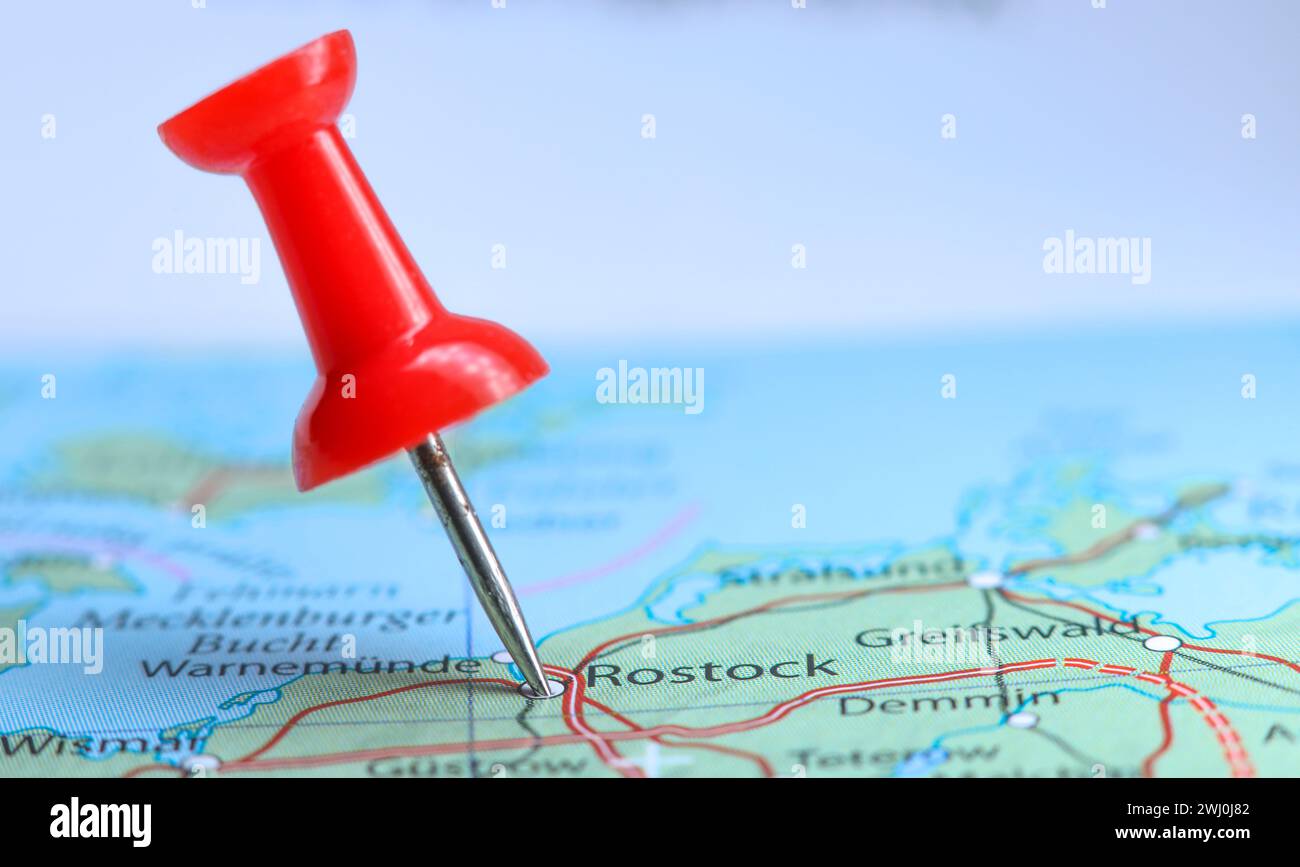 Rostock map hi-res stock photography and images - Alamy