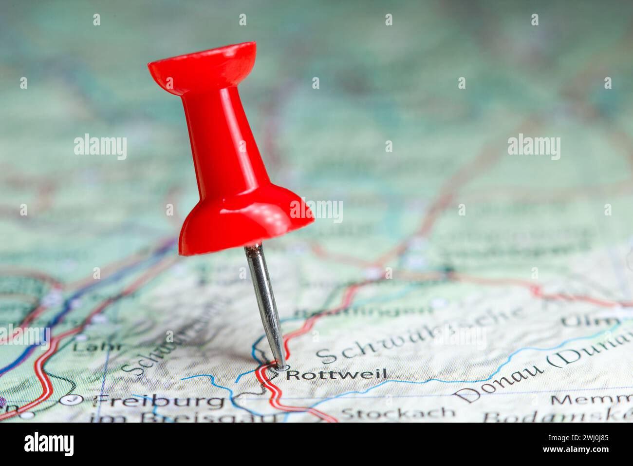 Rottweil pin on map of Germany Stock Photo - Alamy