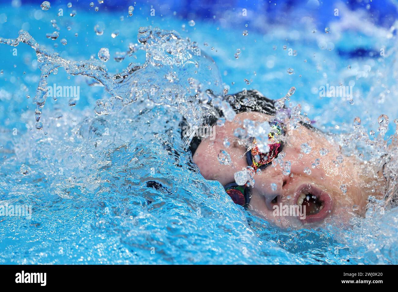 Doha, Qatar. 12th Feb, 2024. Lucie Hanquet pictured in action during ...