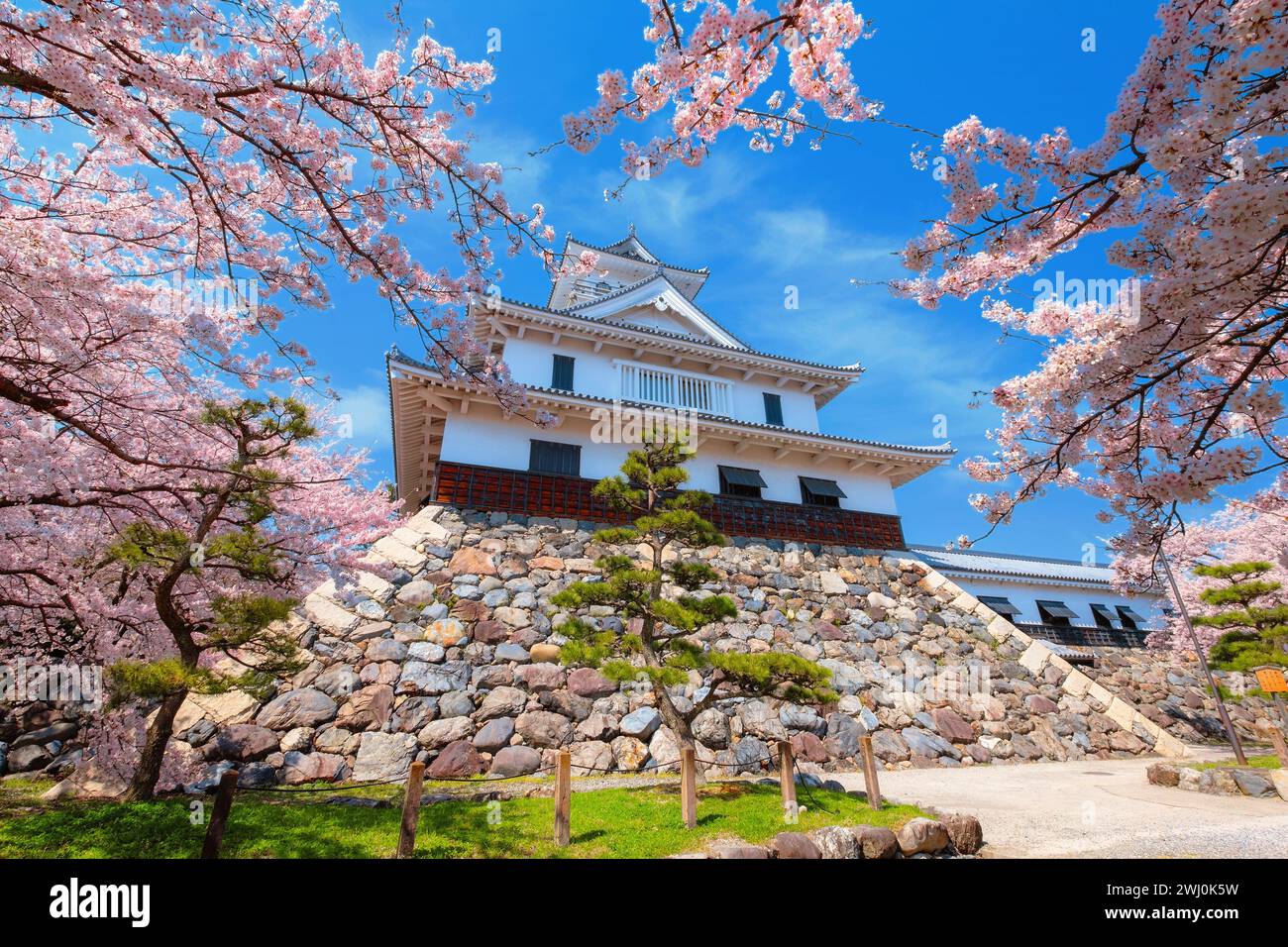 Shiga, Japan - April 3 2023: Nagahama Castle built by feudal lord ...