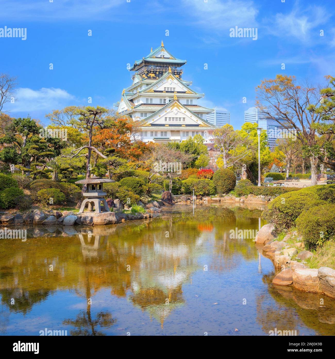 Osaka, Japan - April 4 2023: Osaka Castle dates back to 1583, it's one ...