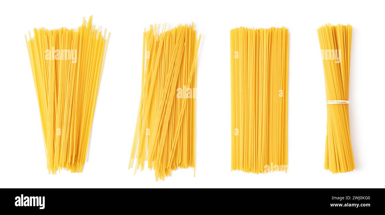 Top view traditional spaghetti Cut Out Stock Images & Pictures - Alamy