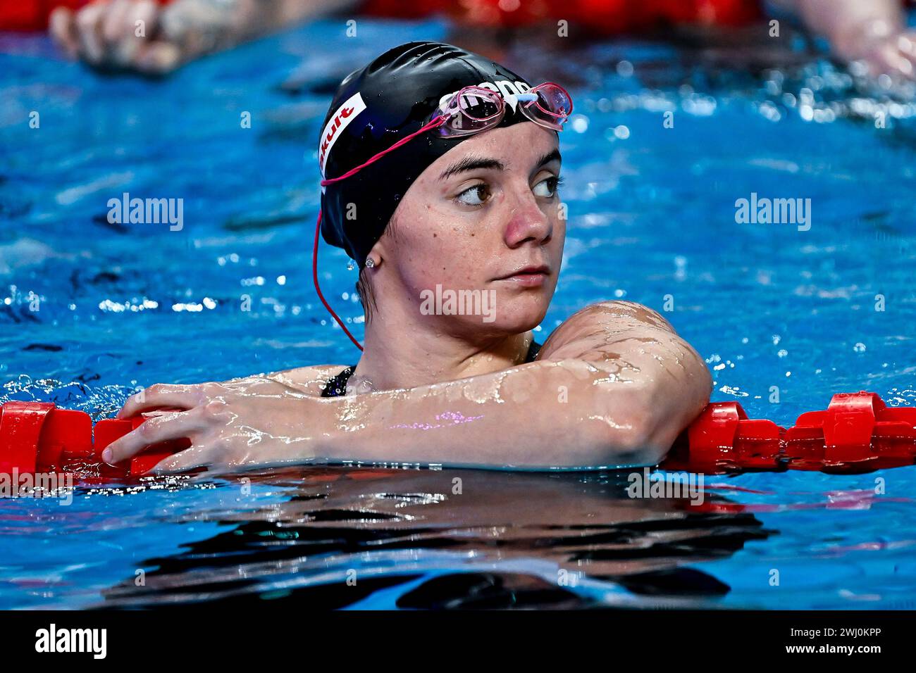 Doha, Qatar. 12th Feb, 2024. Francesca Pasquino of Italy reacts after ...