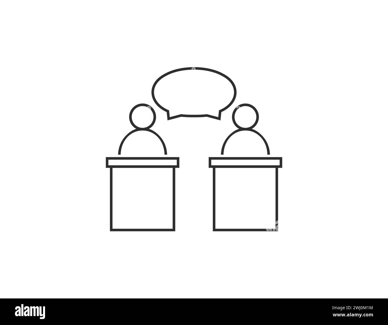 Debate, communication, podium debate icon. Vector illustration Stock ...
