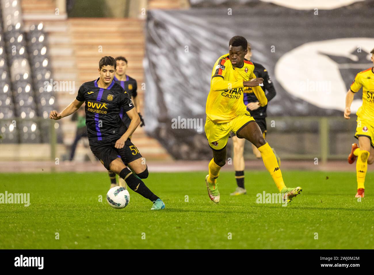 Brussels, Belgium. 10th Feb, 2024. FALL PAPE Moussa forward of RFC ...