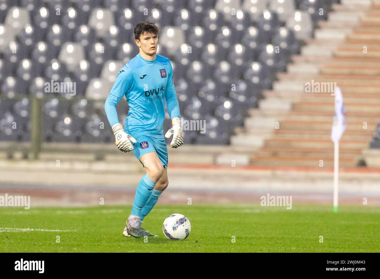 Brussels, Belgium. 10th Feb, 2024. goalkeeper Timon Vanhoutte (63) of ...