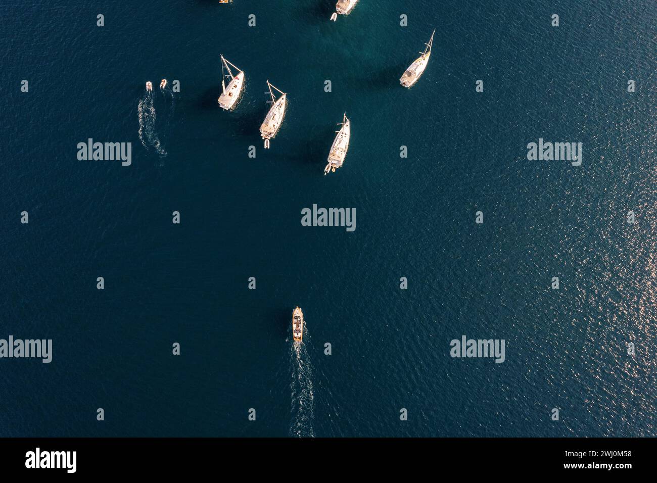 Motor boat sails across hi-res stock photography and images - Alamy