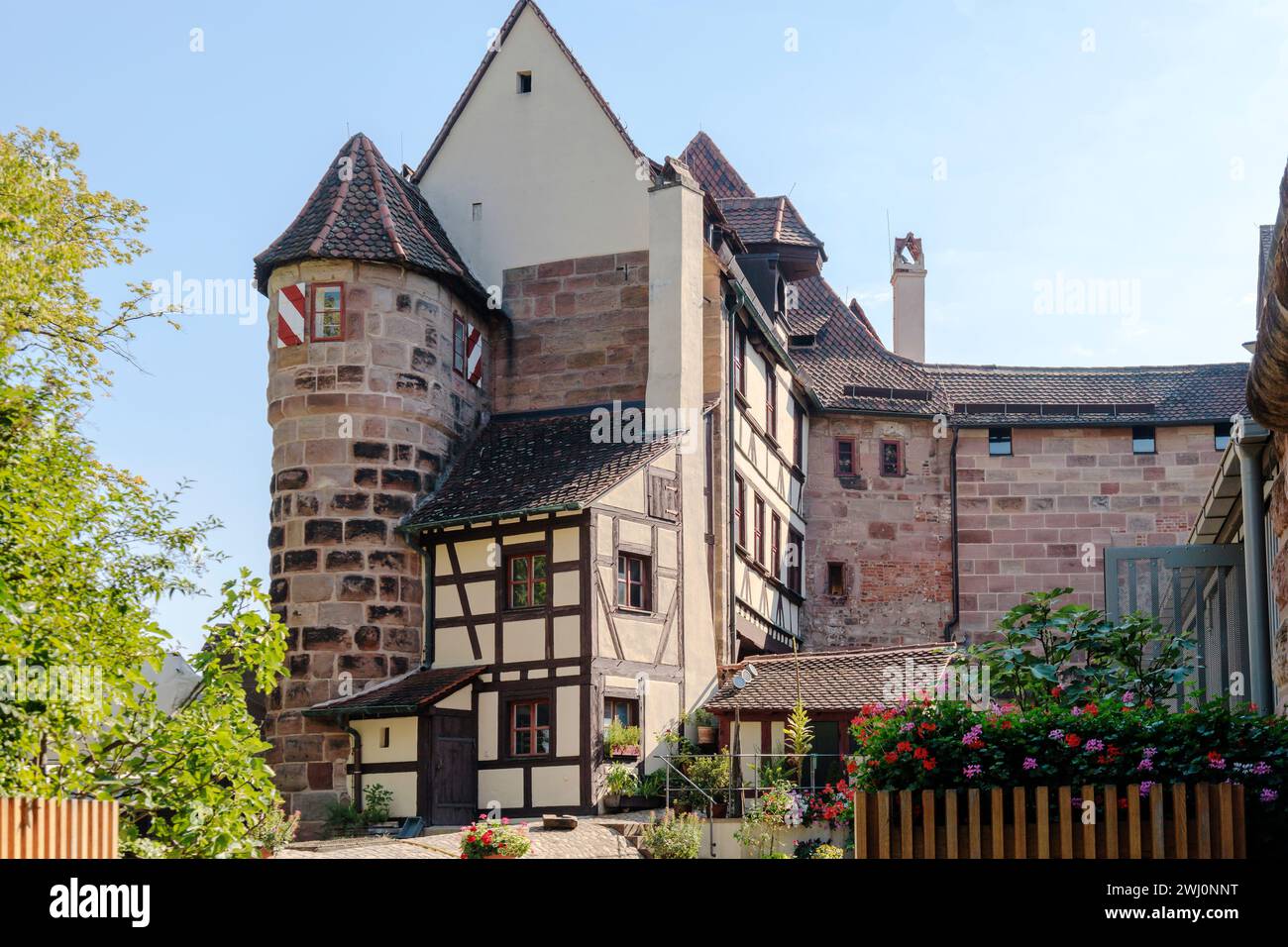 Nuremberg old town, imperial castle Stock Photo - Alamy