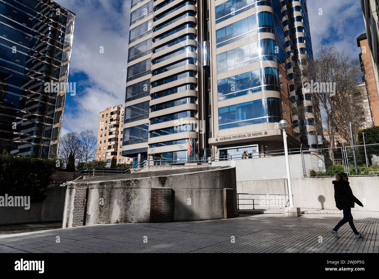 Facade of the Provincial Court, on February 12, 2024, in Madrid (Spain ...