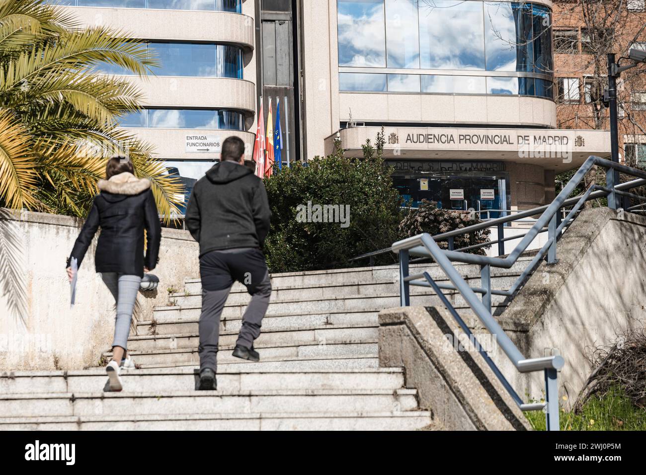 Facade of the Provincial Court, on February 12, 2024, in Madrid (Spain ...