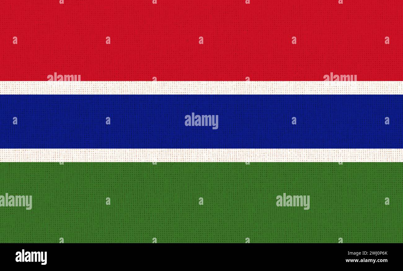 Flag of Gambia. National Gambian flag. Gambian national flag Stock ...