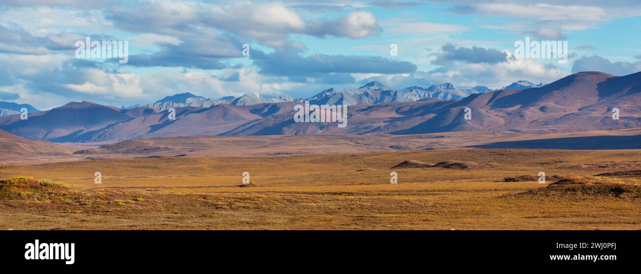 Mountains in tundra Stock Photo - Alamy