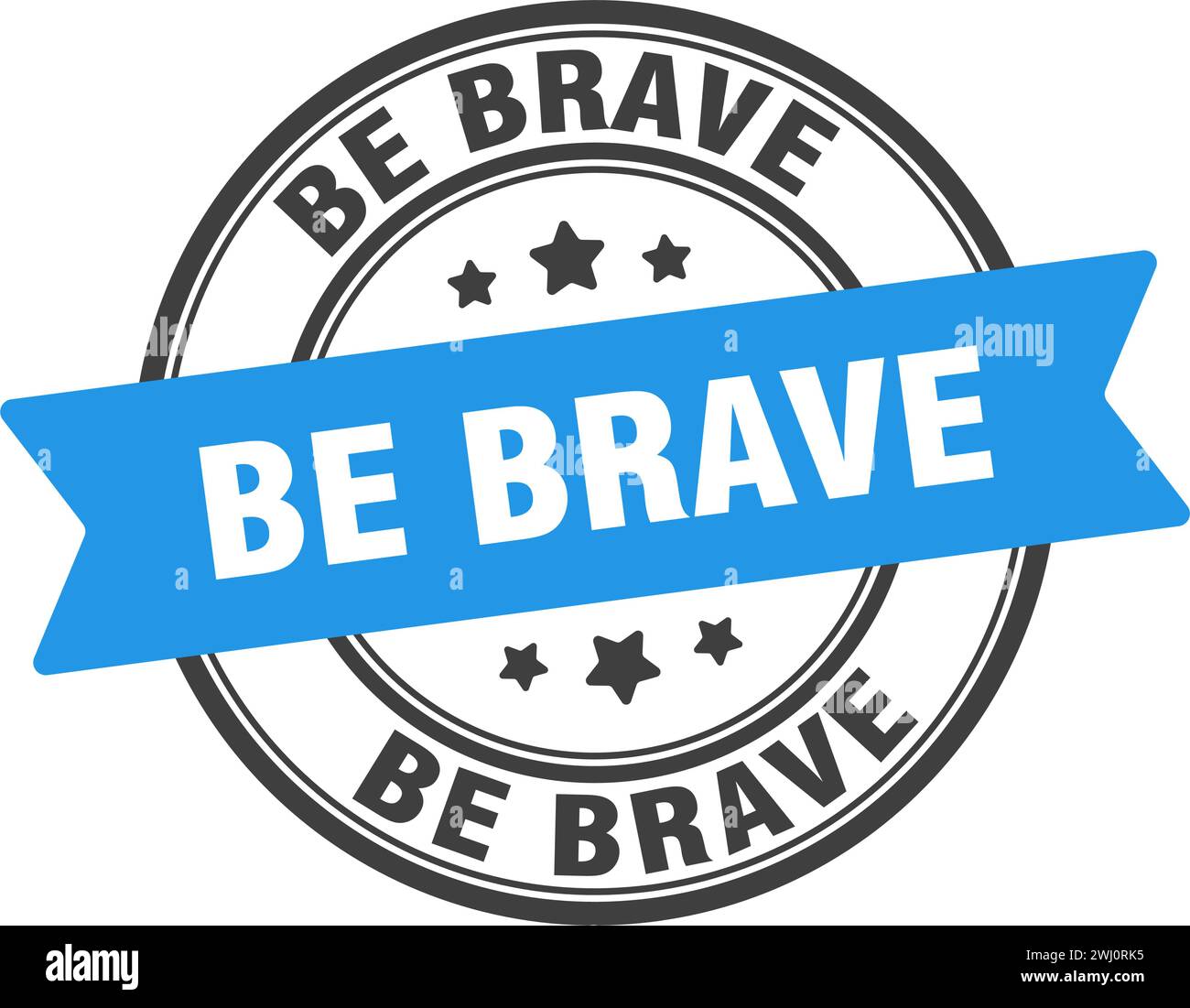 be brave stamp. be brave round sign. label on transparent background ...