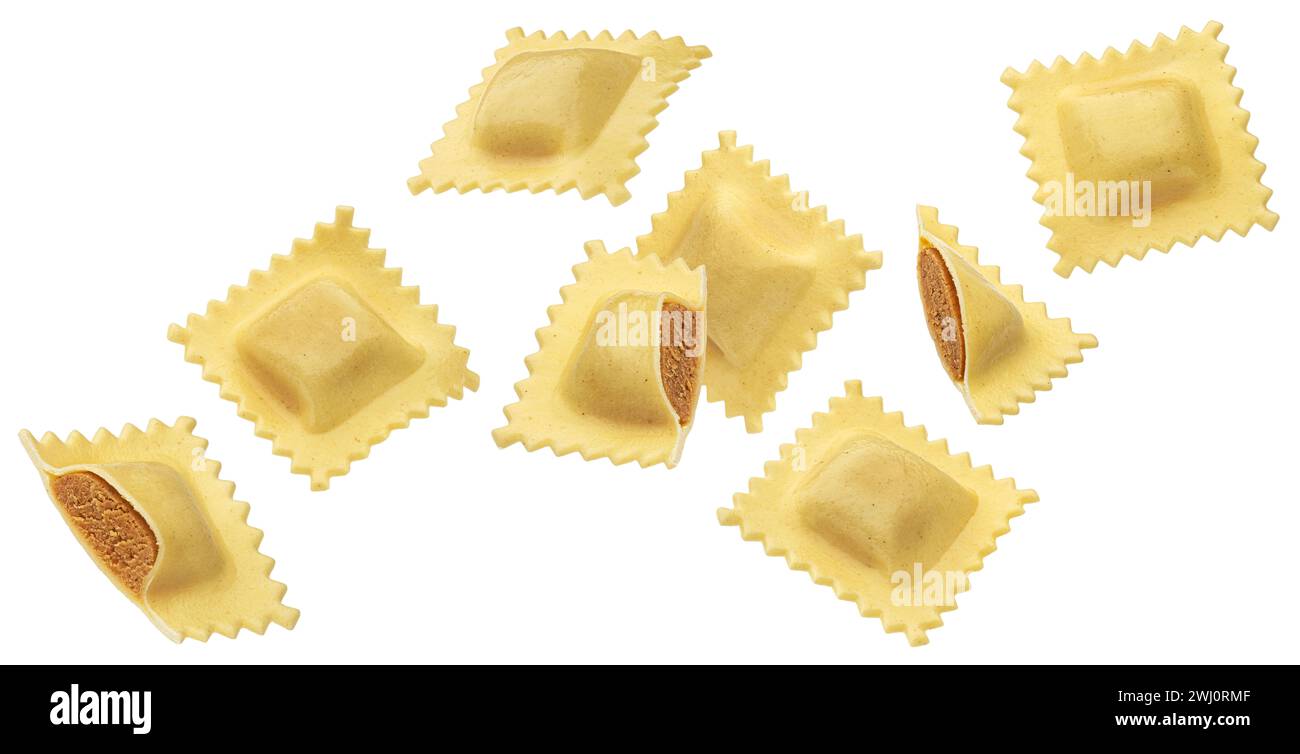 Fresh homemade ravioli pasta Cut Out Stock Images & Pictures - Alamy