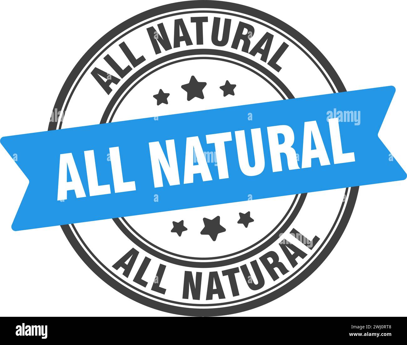 all natural stamp. all natural round sign. label on transparent ...