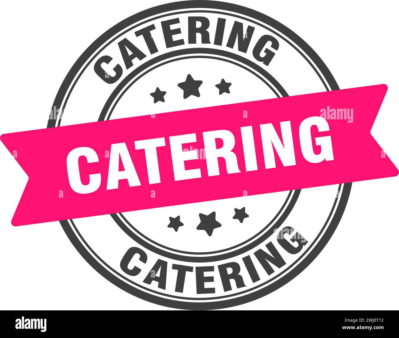 catering stamp. catering round sign. label on transparent background ...