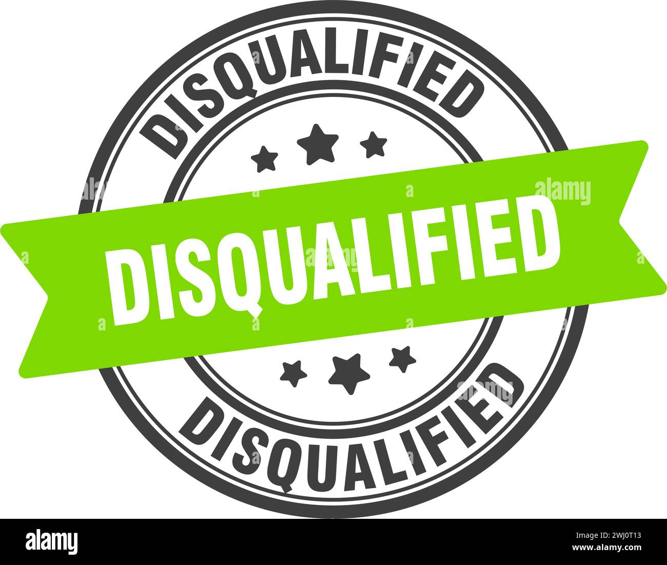 disqualified stamp. disqualified round sign. label on transparent ...
