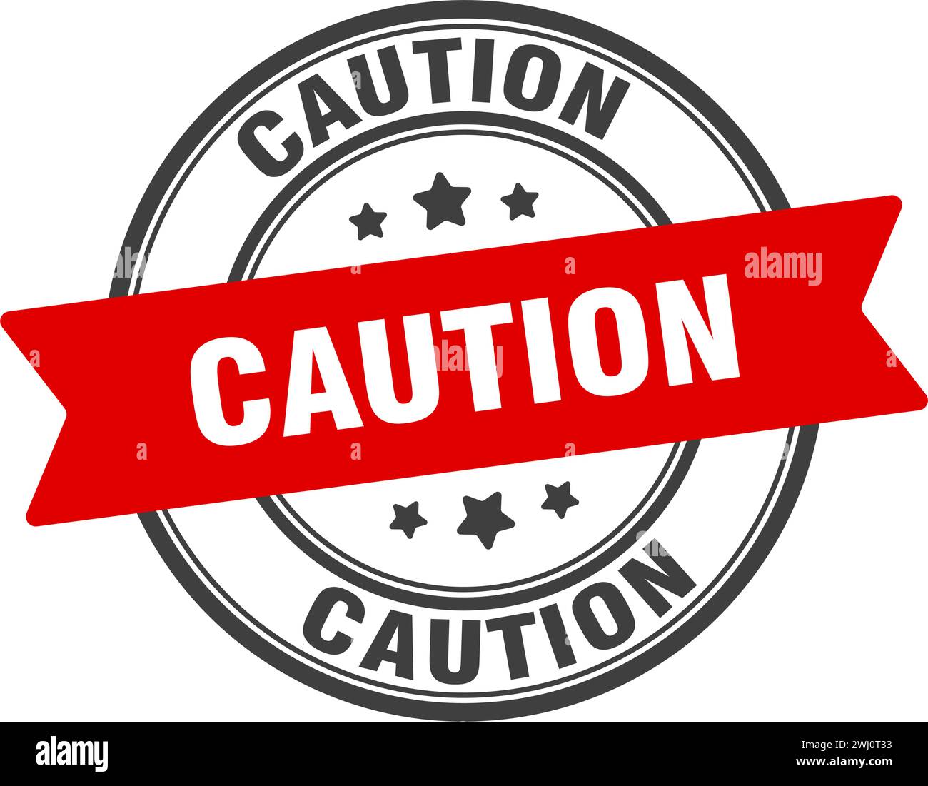 caution stamp. caution round sign. label on transparent background ...