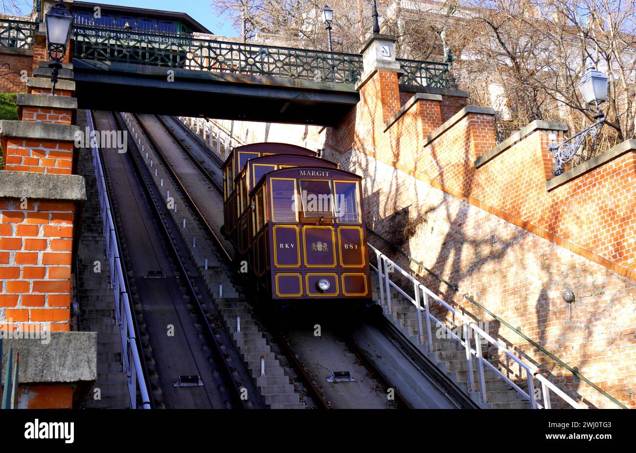 The siklo funicular that runs from the top of Castle Hill, the Var, to ...