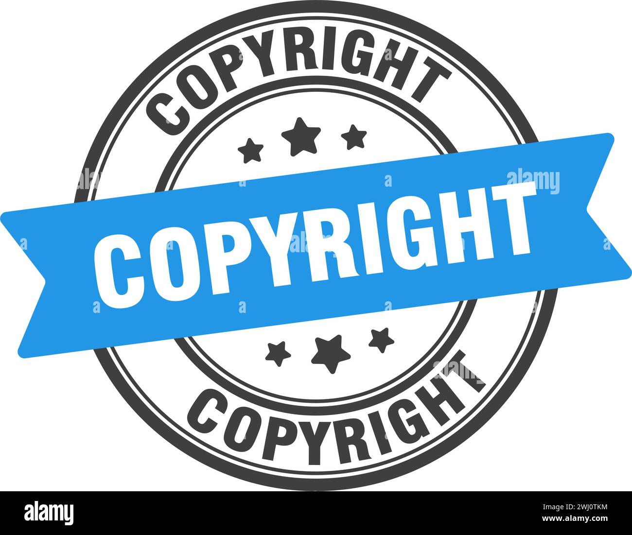 copyright stamp. copyright round sign. label on transparent background ...