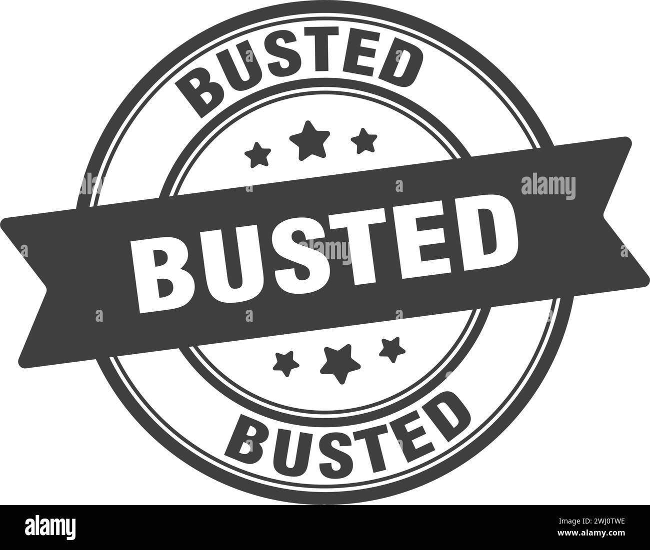 busted stamp. busted round sign. label on transparent background Stock ...