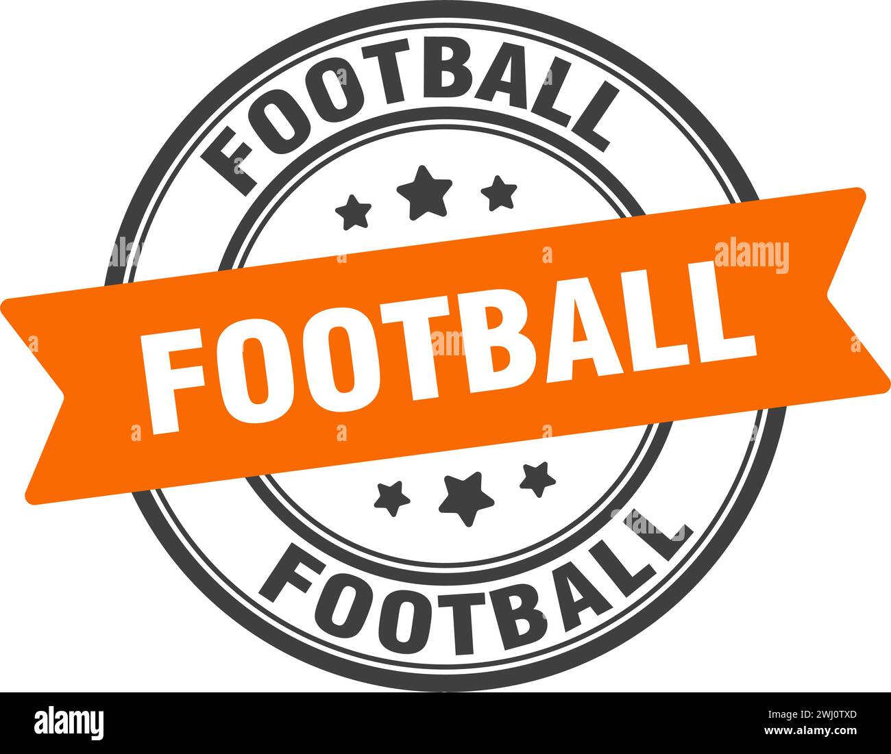 football stamp. football round sign. label on transparent background ...