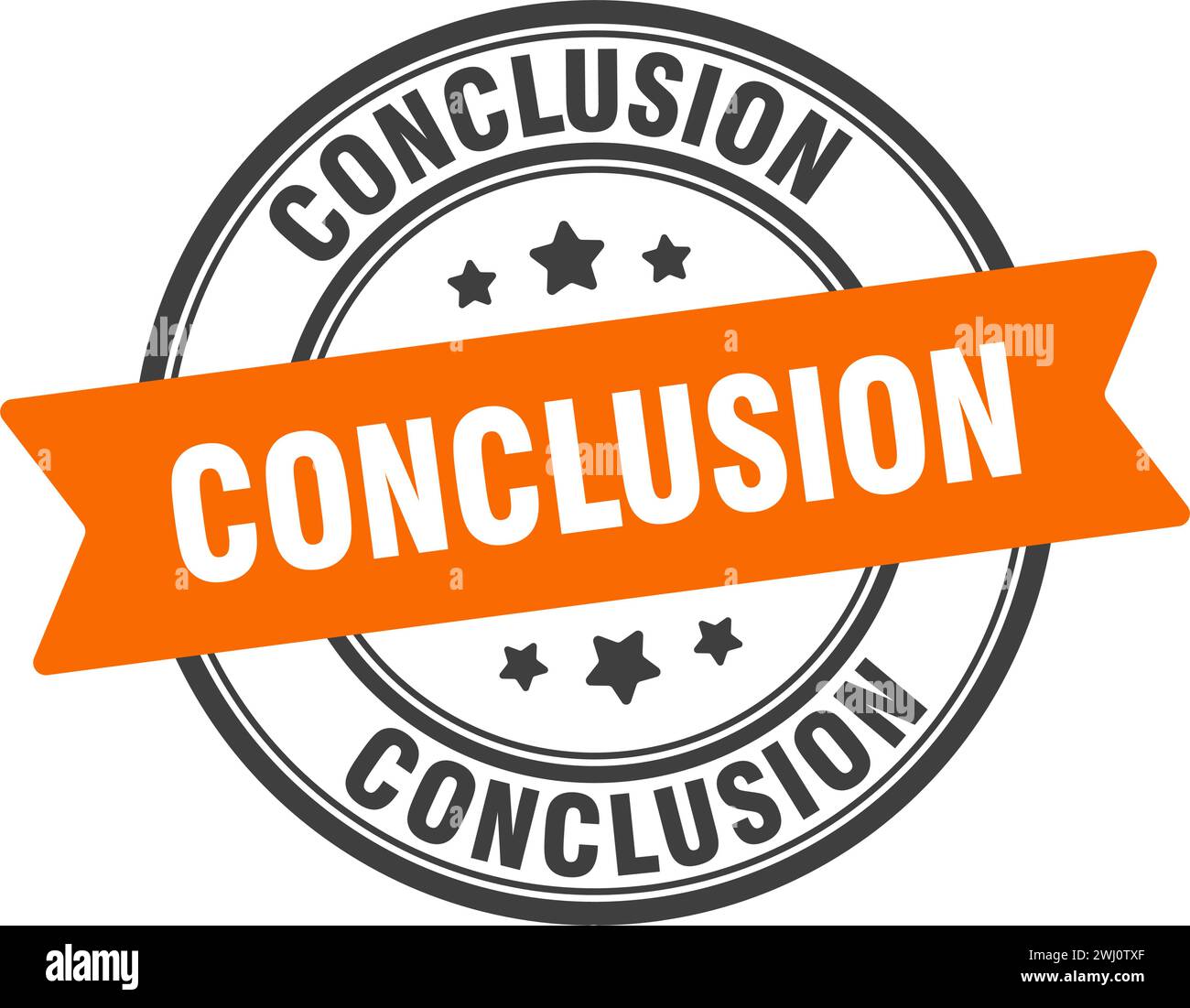 conclusion stamp. conclusion round sign. label on transparent ...