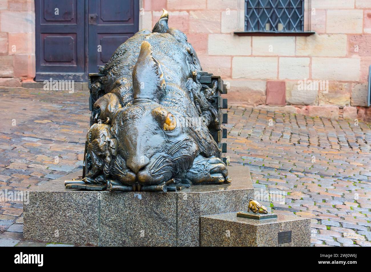 Nuremberg, Germany. Rabbit sculpture Stock Photo - Alamy