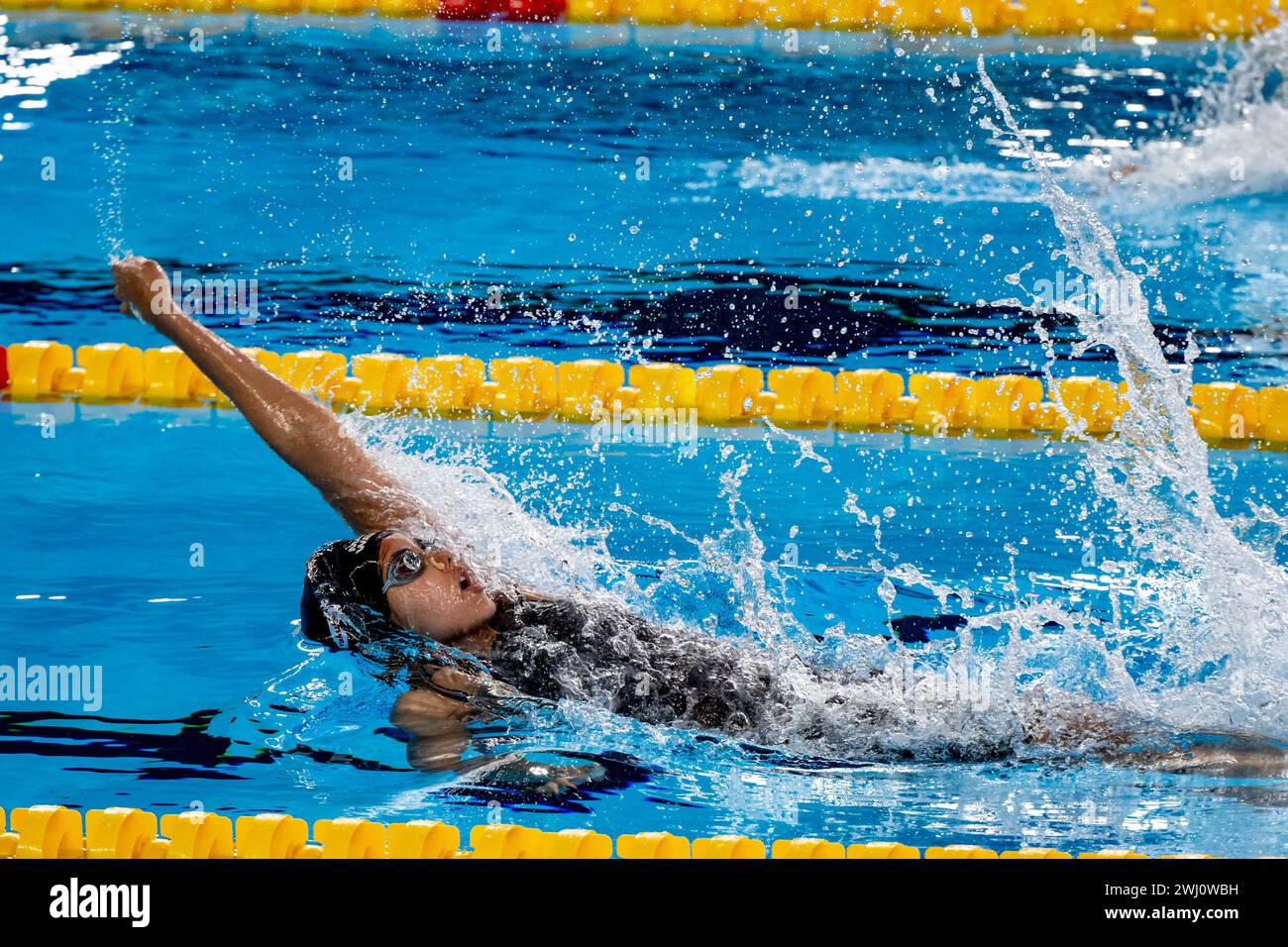 Doha, Qatar. 12th Feb, 2024. Suvana Chetana Baskar of India competes in ...