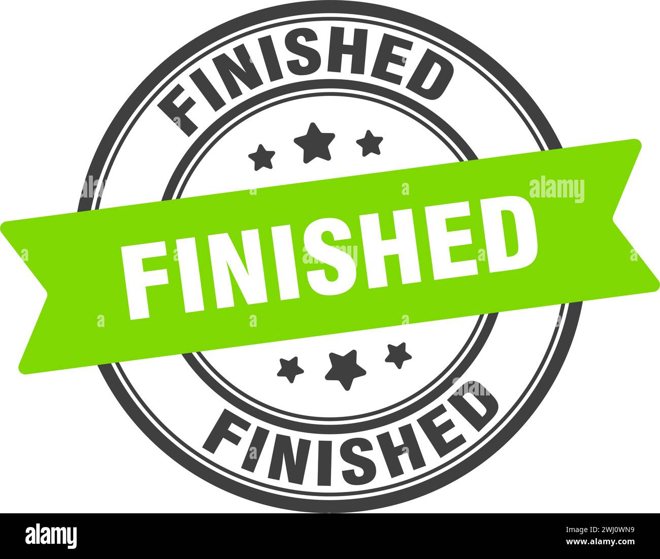 finished stamp. finished round sign. label on transparent background ...