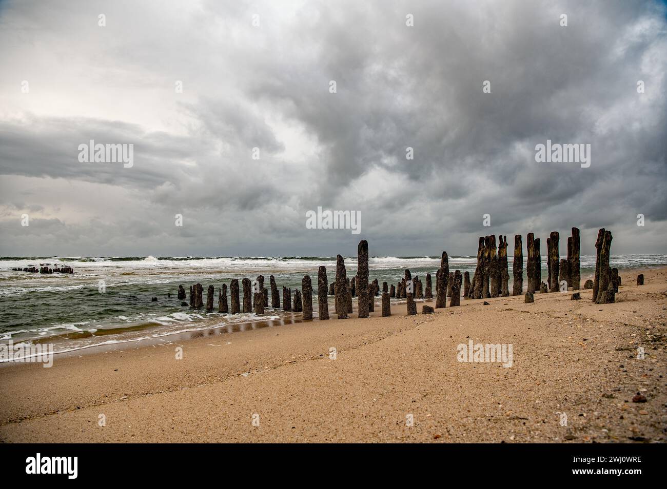 Old groyne on the north sea hi-res stock photography and images - Alamy