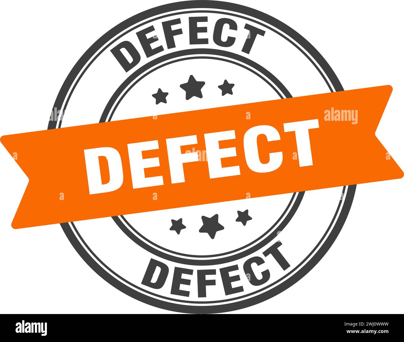 defect stamp. defect round sign. label on transparent background Stock ...