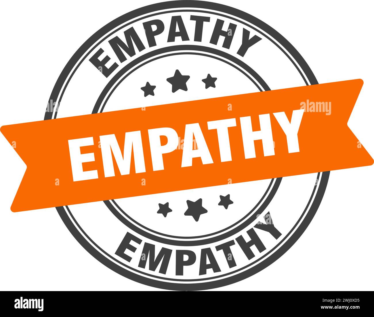 empathy stamp. empathy round sign. label on transparent background ...