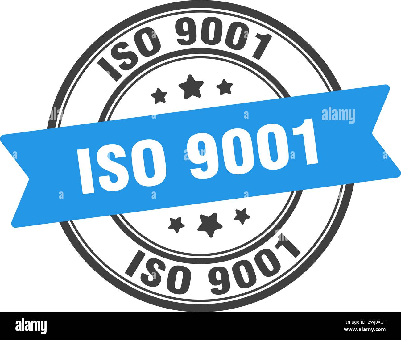 iso 9001 stamp. iso 9001 round sign. label on transparent background ...
