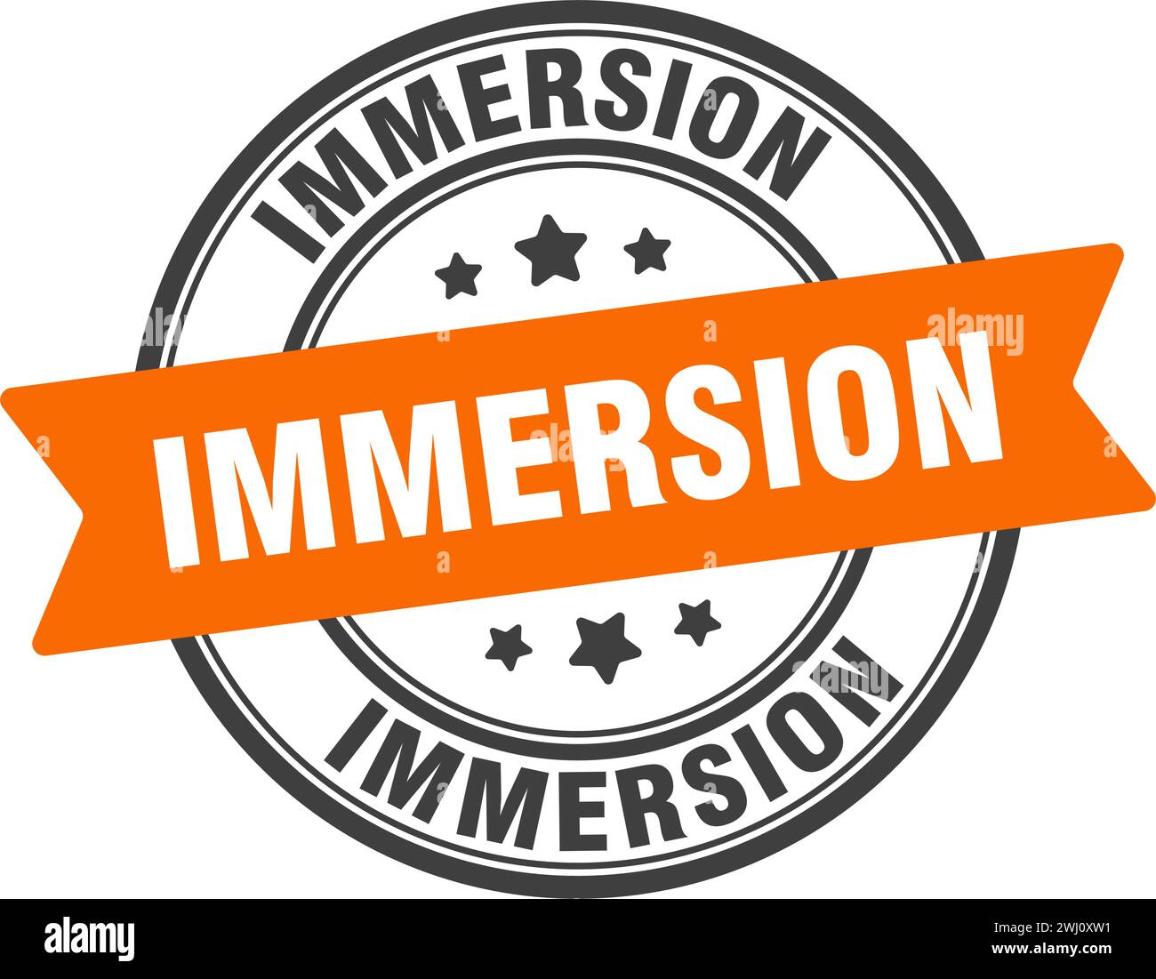 immersion stamp. immersion round sign. label on transparent background ...