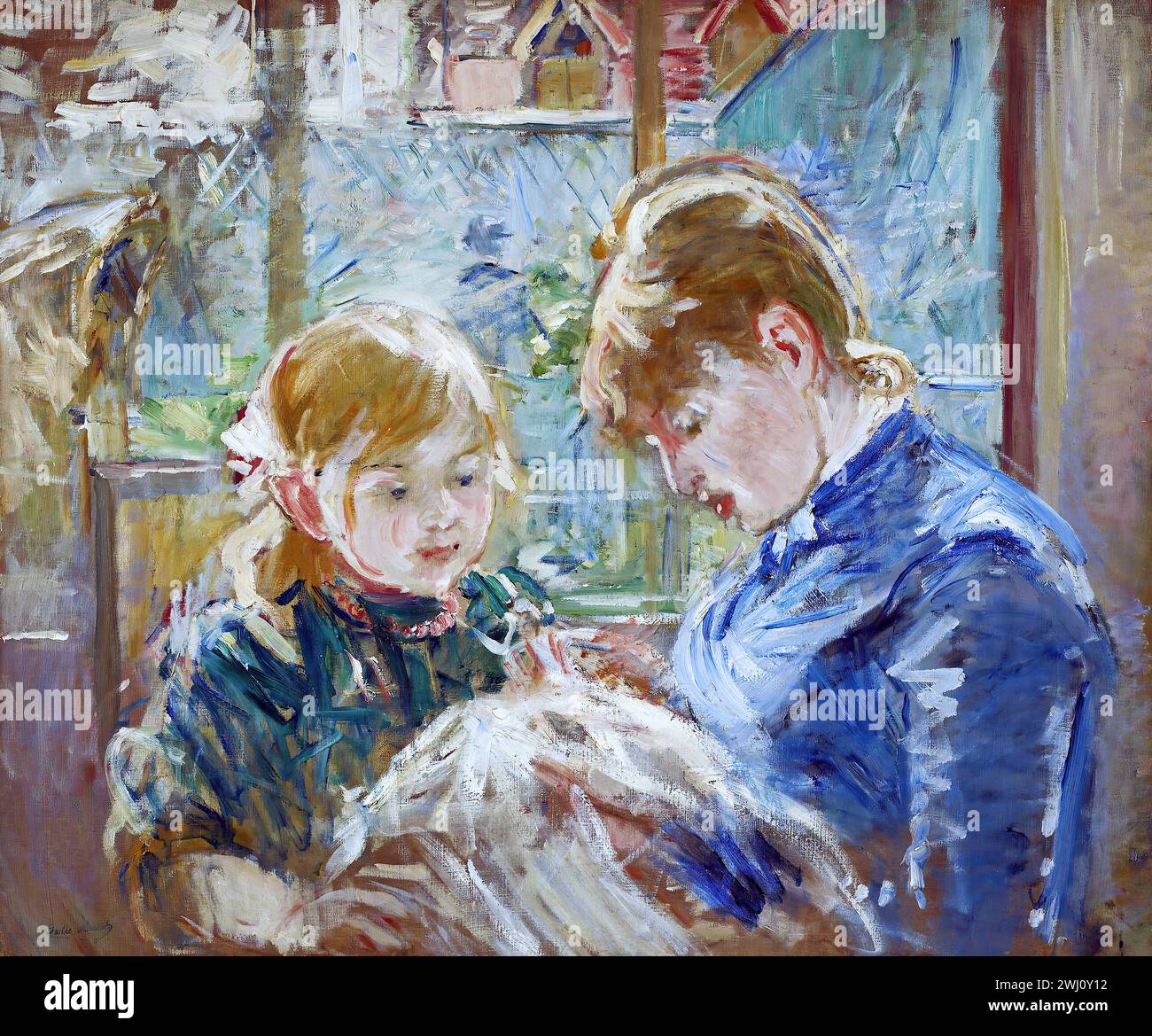 Berthe Morisot - The Artist's daughter, Julie, with her Nanny [1884 ...