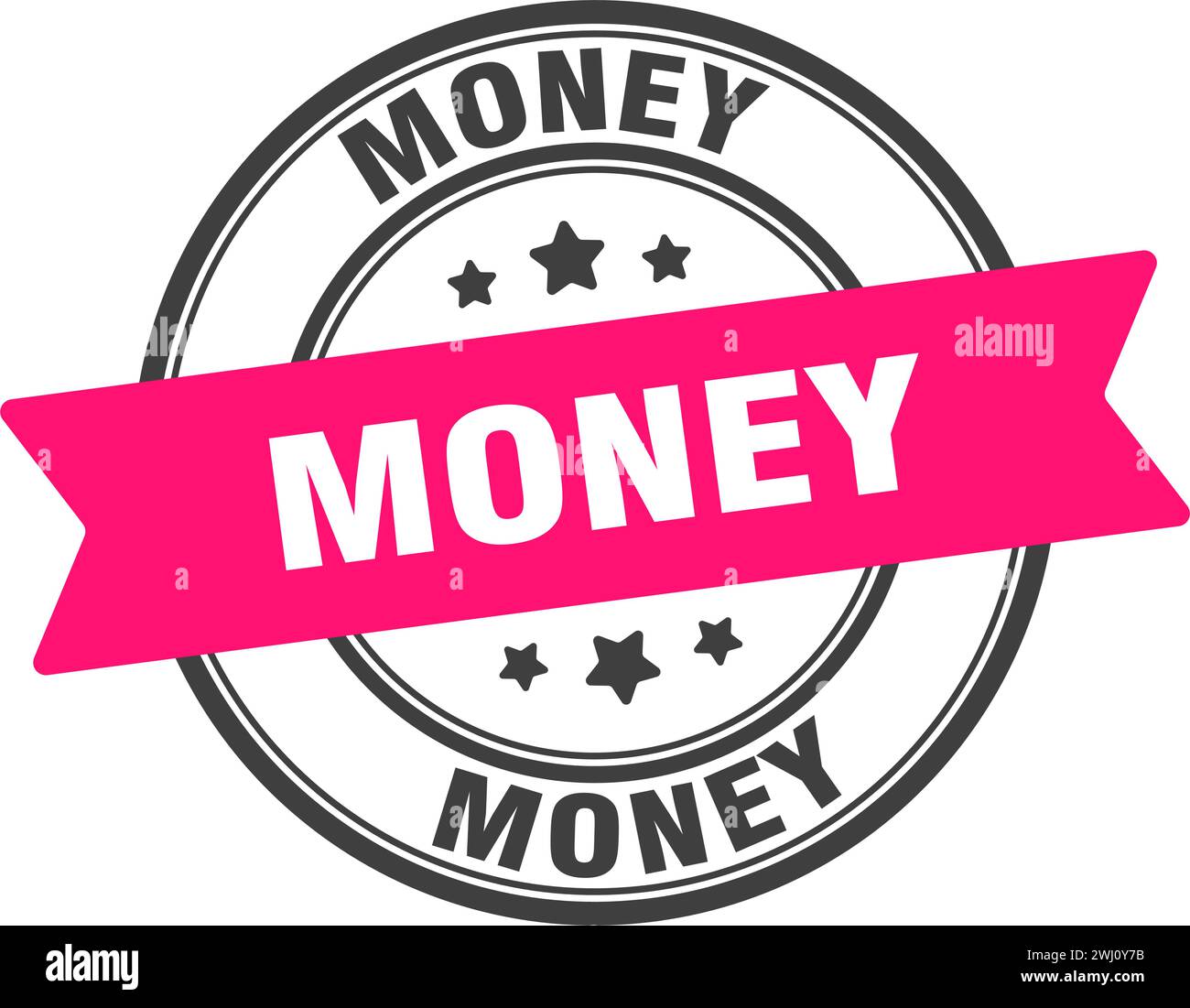 money stamp. money round sign. label on transparent background Stock ...